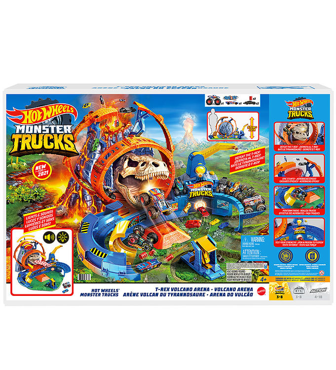 Hot Wheels Car Track - Monster Trucks Volcano Arena | KW US