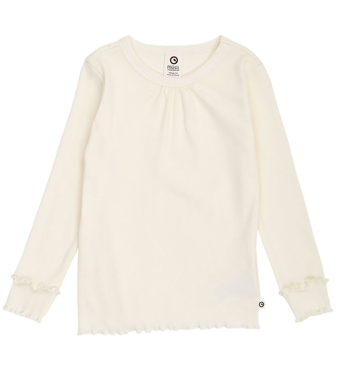 Müsli Bluse - Rib - Cozy Me - Tofu - Fri fragt i DK